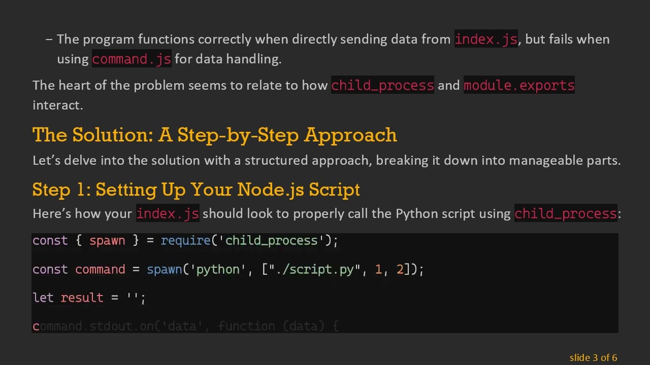 How to Effectively Retrieve Data from a Python Script in Node.js Using Child Process