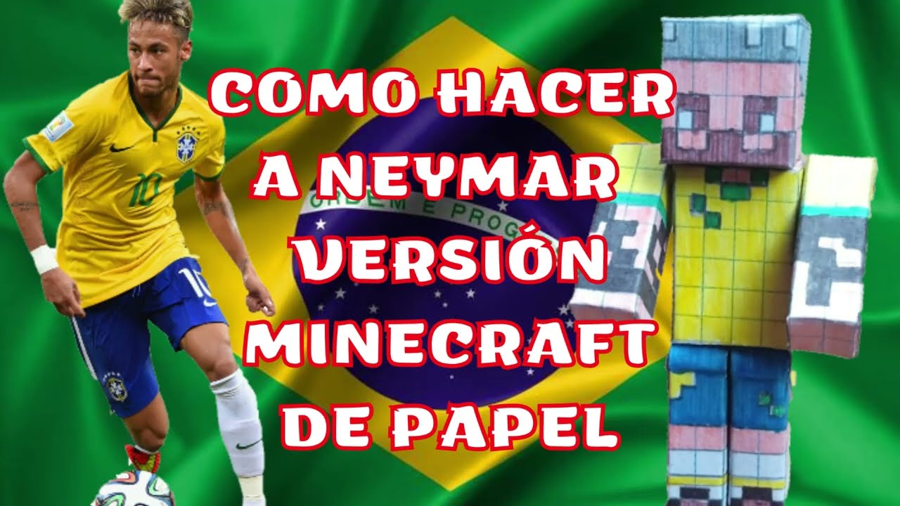 Como hacer a Neymar versión Minecraft movible #papercraft #minecraft