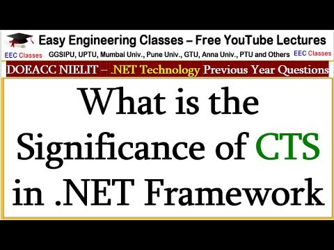 What is the Significance of CTS in .NET Framework - .NET Technology Lectures