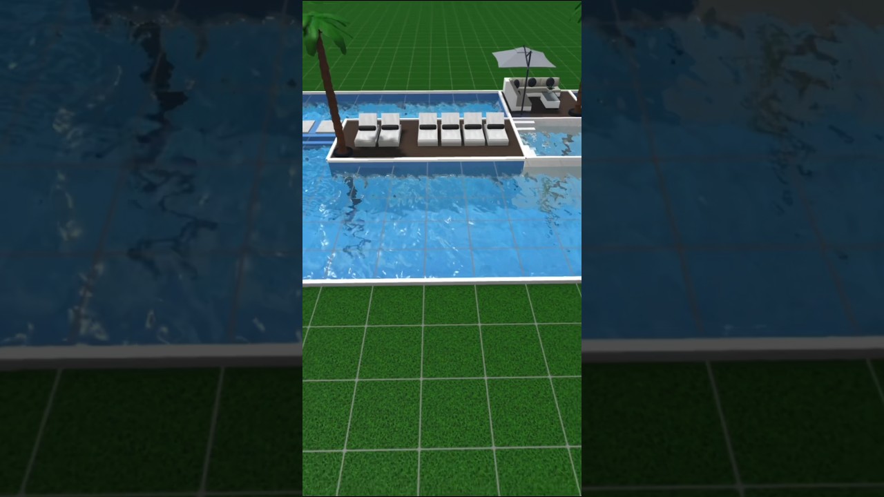Luxury Pool | Bloxburg #roblox #bloxburg #summer #pool