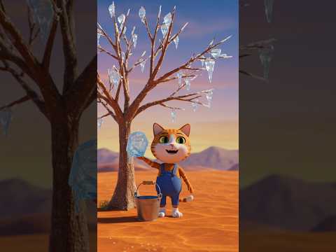 cartoon short video hindi|cat ice tree| AI cartoons hindi #viralvideo #cartooncartoon