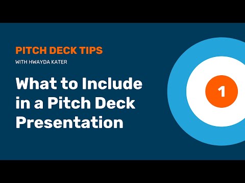 What slides to include in your Pitch Deck Presentation : Episode 1