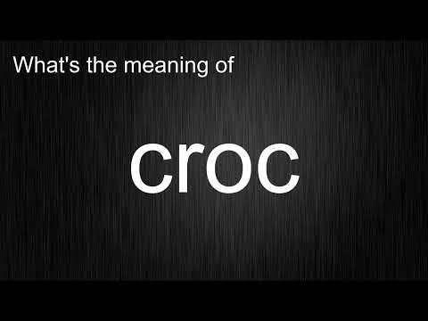 What's the meaning of "croc", How to pronounce croc?