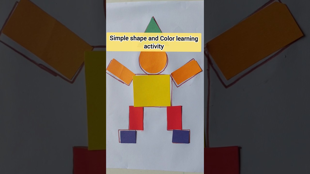 Build a Colorful Robot: Fun with Shapes and Creativity #kidsactivities #shorts