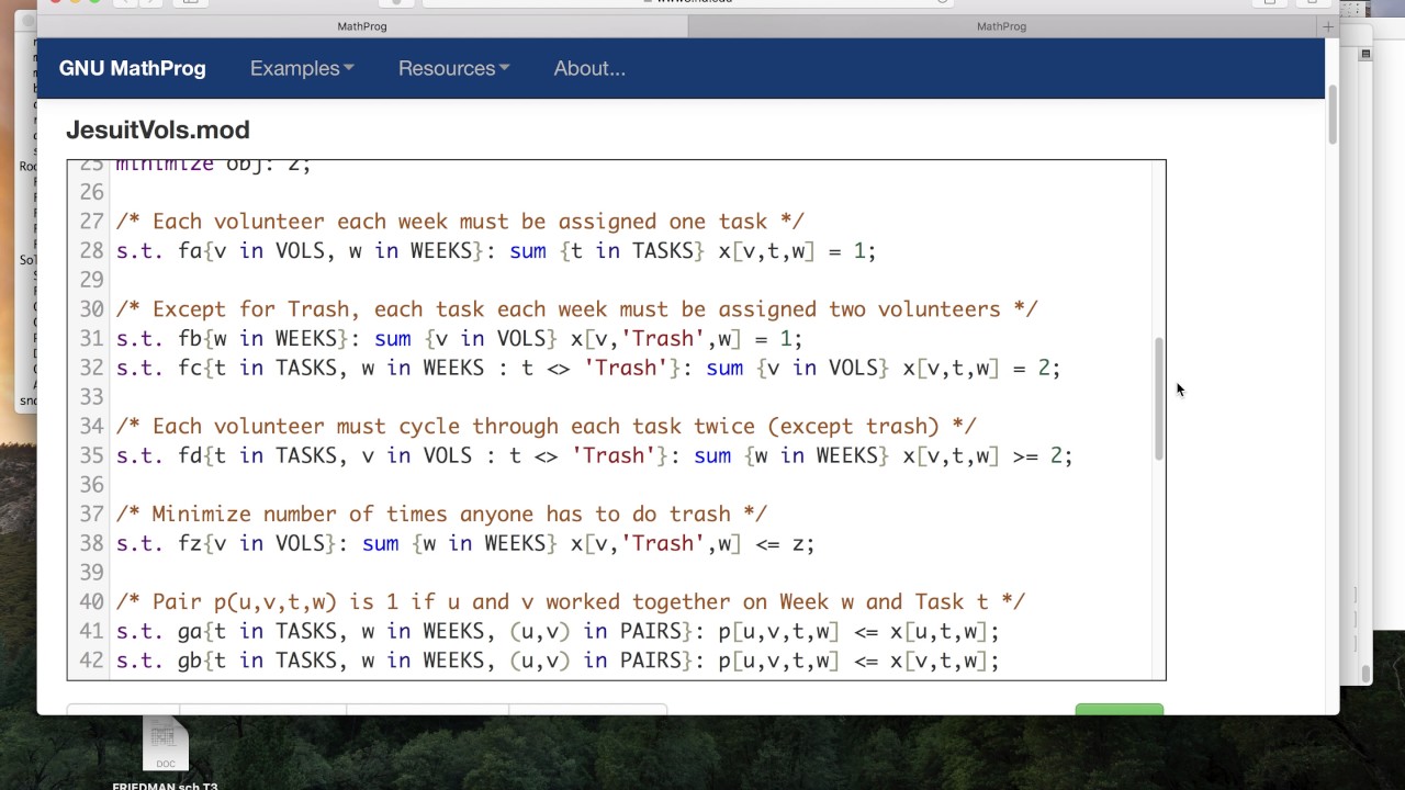 Introduction to scheduling with integer programs