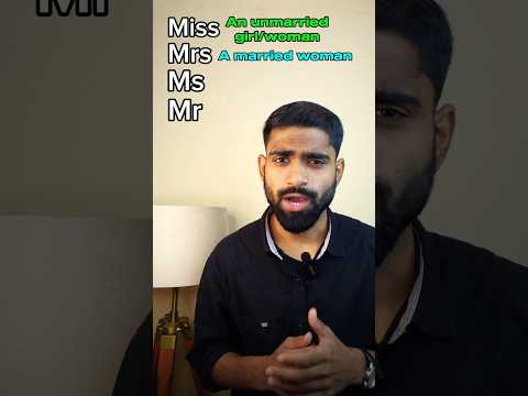 what's the difference between Miss,Mrs,Ms,Mr ? #english #englishlanguage #learnenglish #grammar