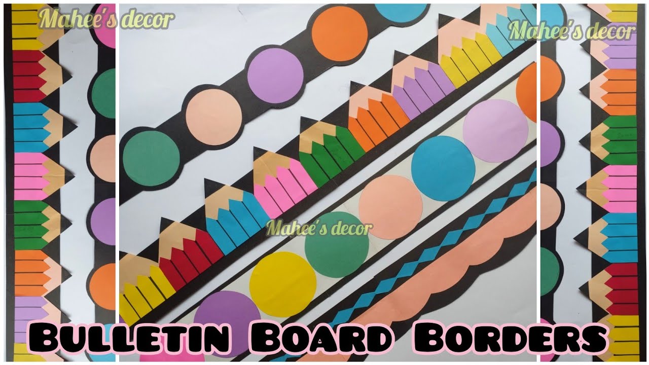Display Board Border Design | Decoration Ideas For School | Bulletin Boards Ep 72 @maheesdecor