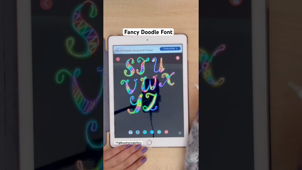 How to Draw Fancy Alphabet A–Z 🎀 | Step-by-Step Letter Drawing Tutorial #shorts