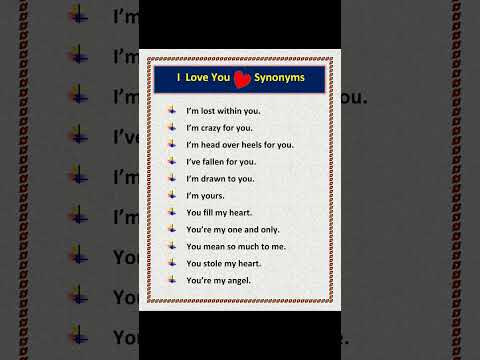 I Love You 💞❤️😘Synonyms #synonyms #englishspeaking #synonymsinenglish. #shorts