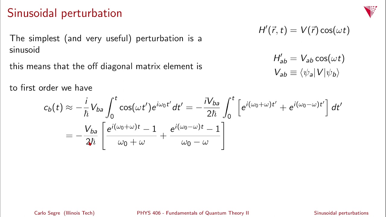 11.02 Sinusoidal perturbation