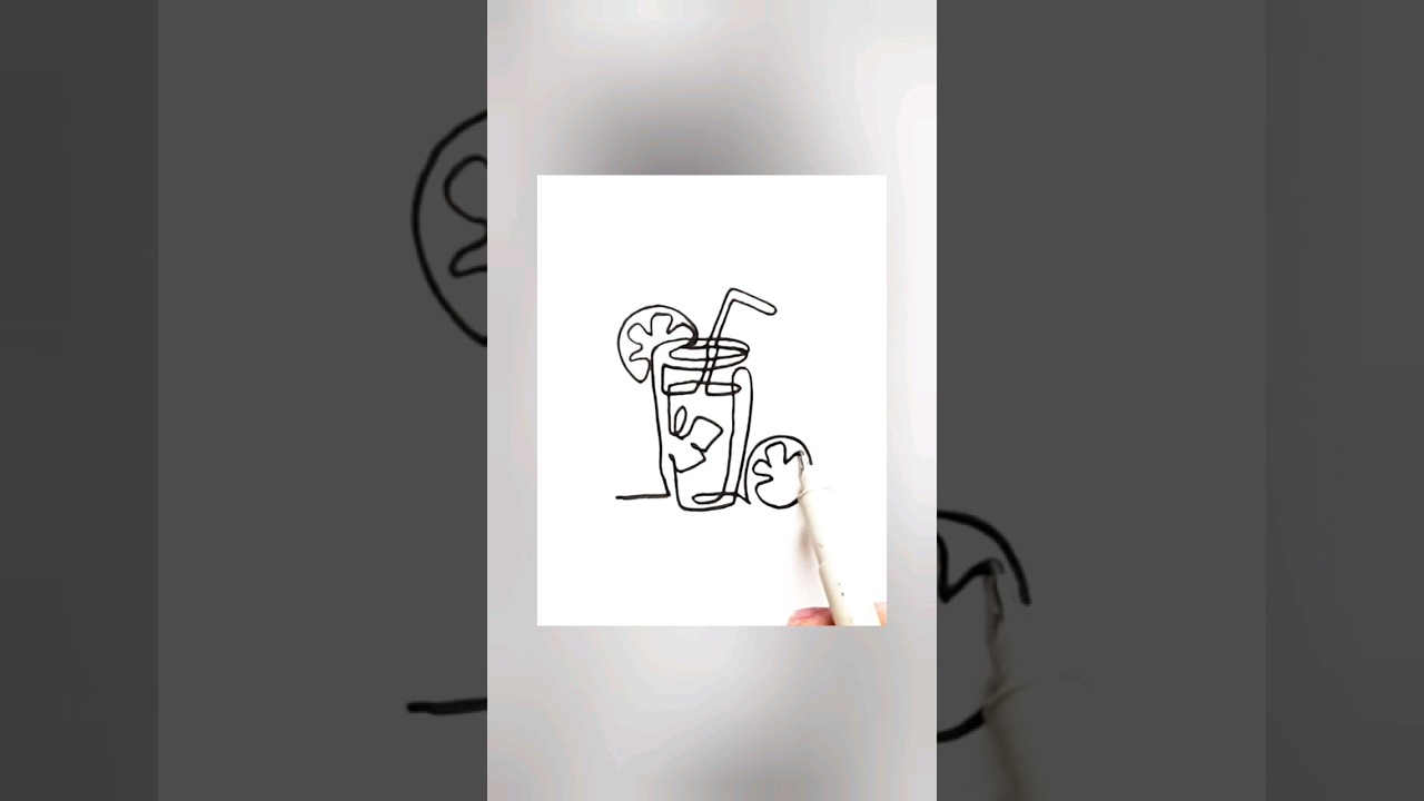one line art tutorial #shortvideo #trending #viral