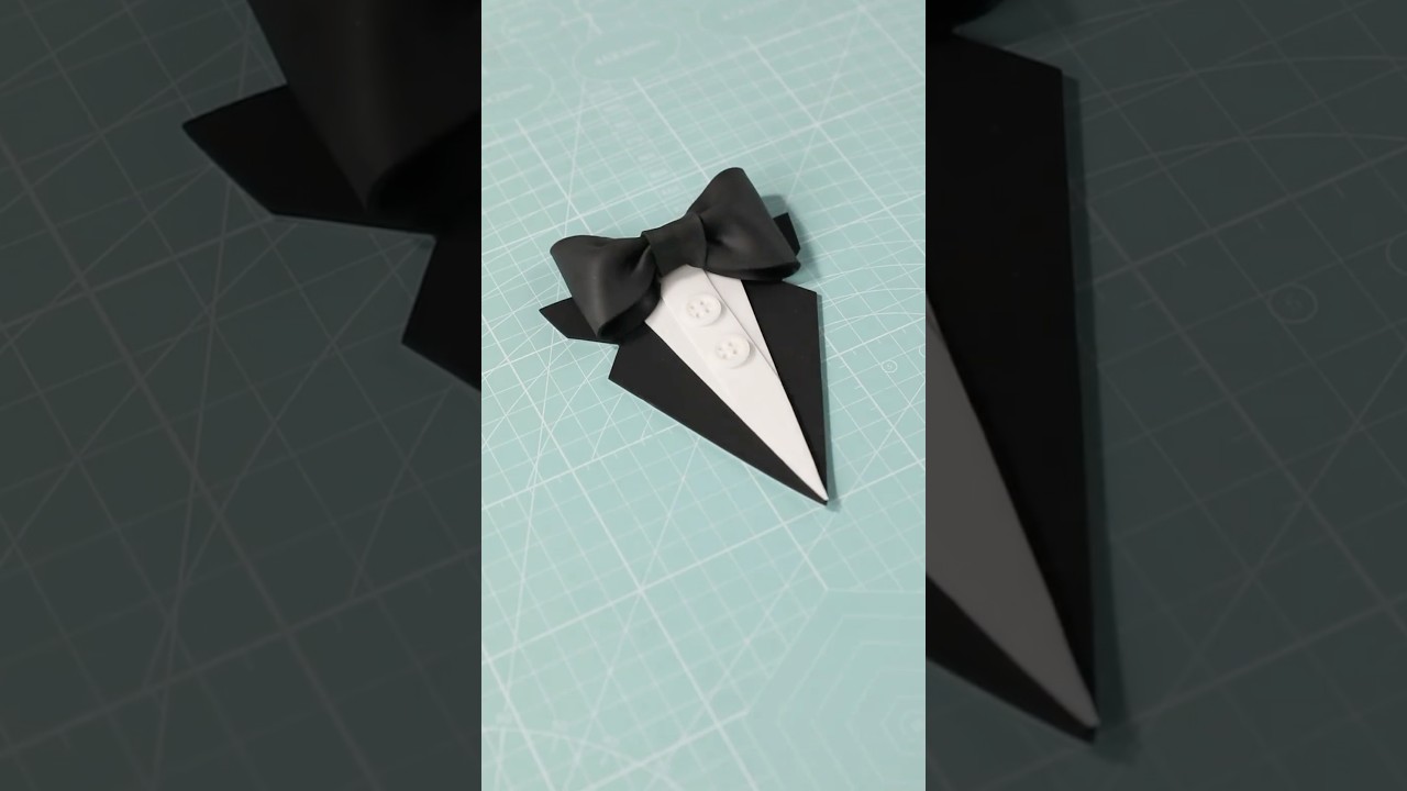 🧓Join me in making a Father’s Day bow tie cake decoration#fondant #bowtie #fathersday #cakedesign