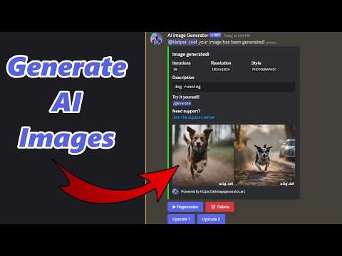 Generate AI Images In Your Discord Server (FREE) AI Image Generator Bot
