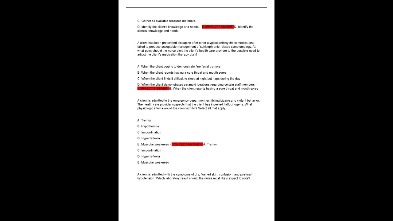 ADN 120 Final exam All Possible Questions Latest Update Actual Exam from Credible Sources with 100 Q