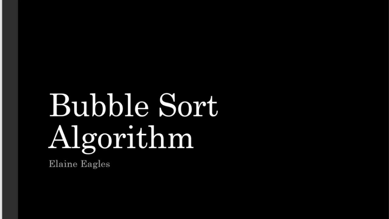 Algorithms - Bubble sort coded in Python