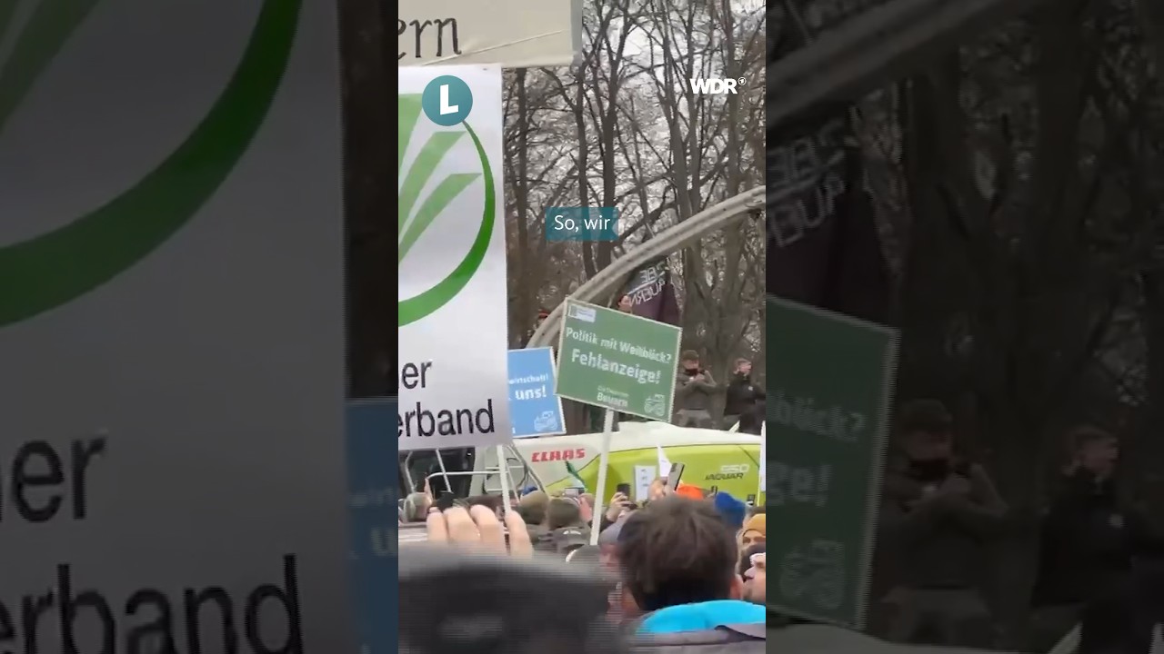 Viele Landwirte aus NRW waren heute in Berlin zum protestieren! So auch Mechthild aus Haltern am See