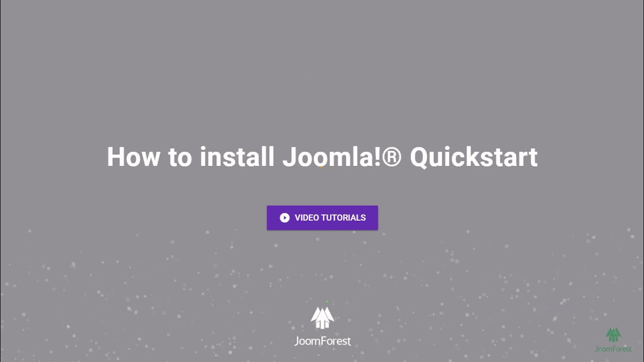 How to install Joomla Quickstart Package