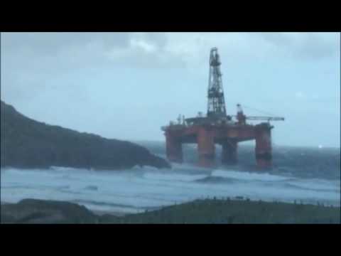 A Huge Oil Rig Broke Free and Ran Into the Scottish Shore