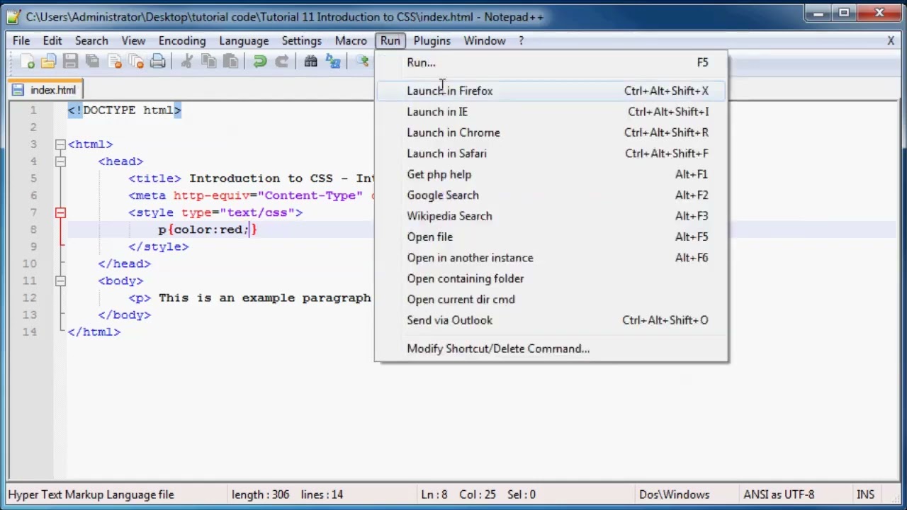 HTML5 and CSS3 Beginner Tutorial 11   Introduction to CSS720p