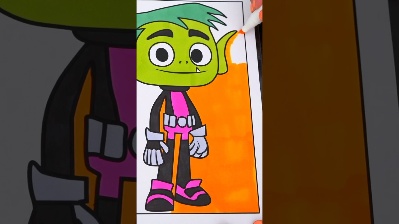 Coloring Beast Boy #teentitansgo #coloring #art