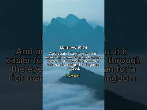 Matthew 19:24 | Daily Bible Verse #bible