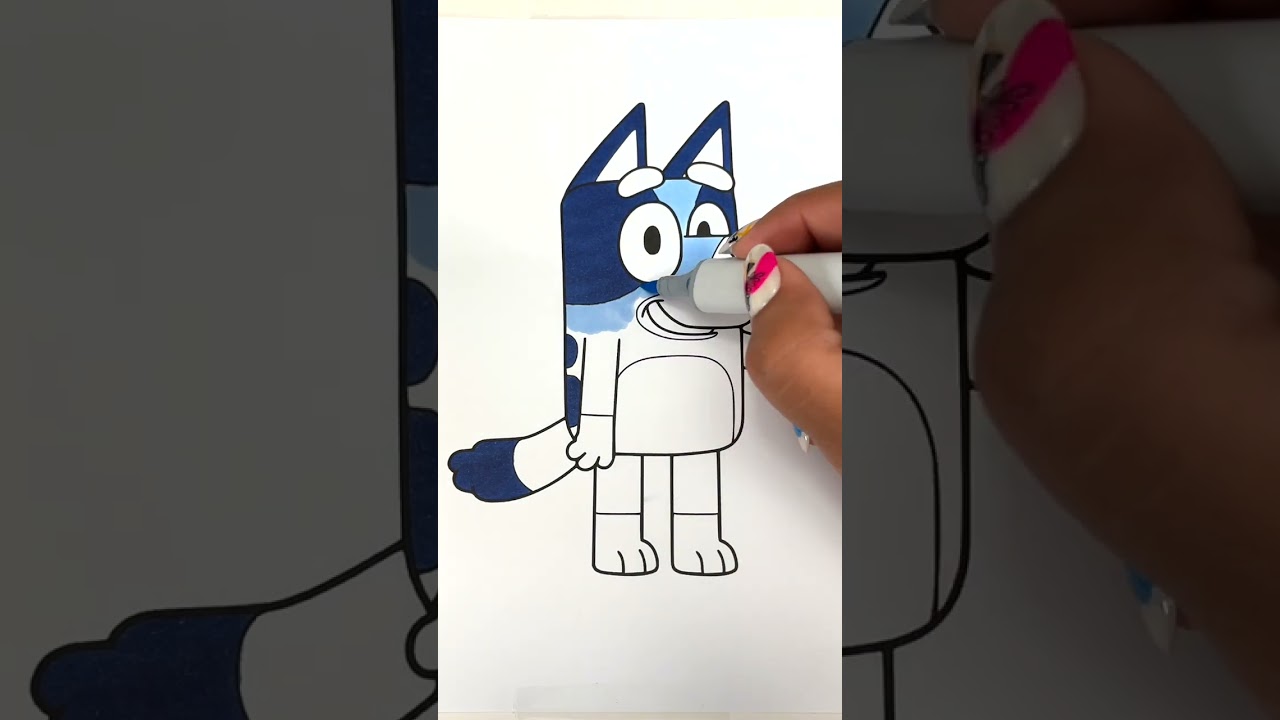 Bluey Coloring Short @RainbowSplash
