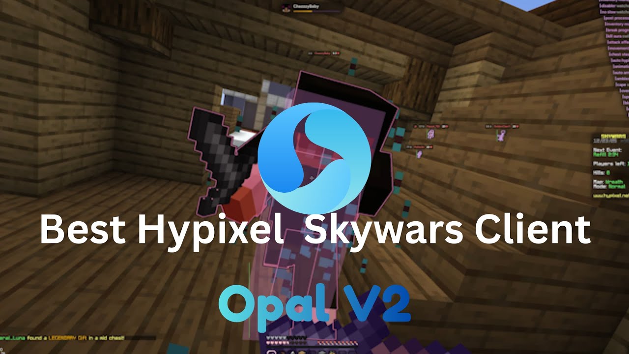 Using the best hypixel skywars client | Ft. Opal V2