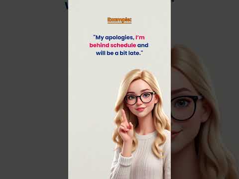 How to say "I'm late" in formal and polite ways #englishphrases #dailyphrases #englishspeakingskills
