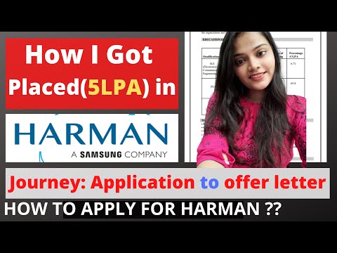 Selected in HARMAN | Package 5LPA | How I got Selected in HARMAM | How to Apply