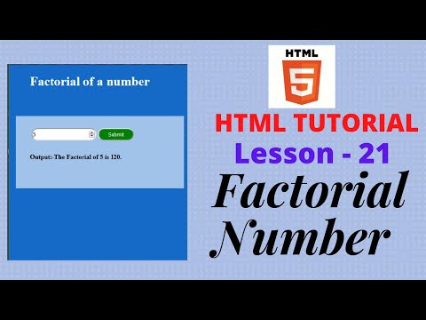 Lesson- 21| Factorial Number | HTML Basics Tutorial (In Hindi)