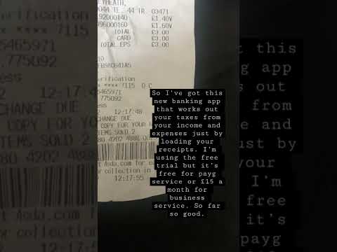 New banking app automatically works out my self employment taxes. From receipts.