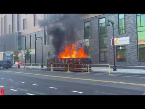 Literal dumpster fire