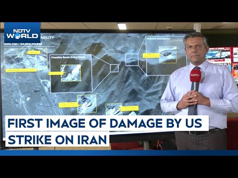 Iran Israel Attack | First Image Of Missile Impact Hit By US On Iranian Fordow Nuclear Facility