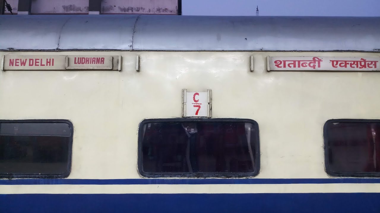 Interior of Icf Shatabdi Express Chair car : New delhi Ludhiana Shatabdi Express