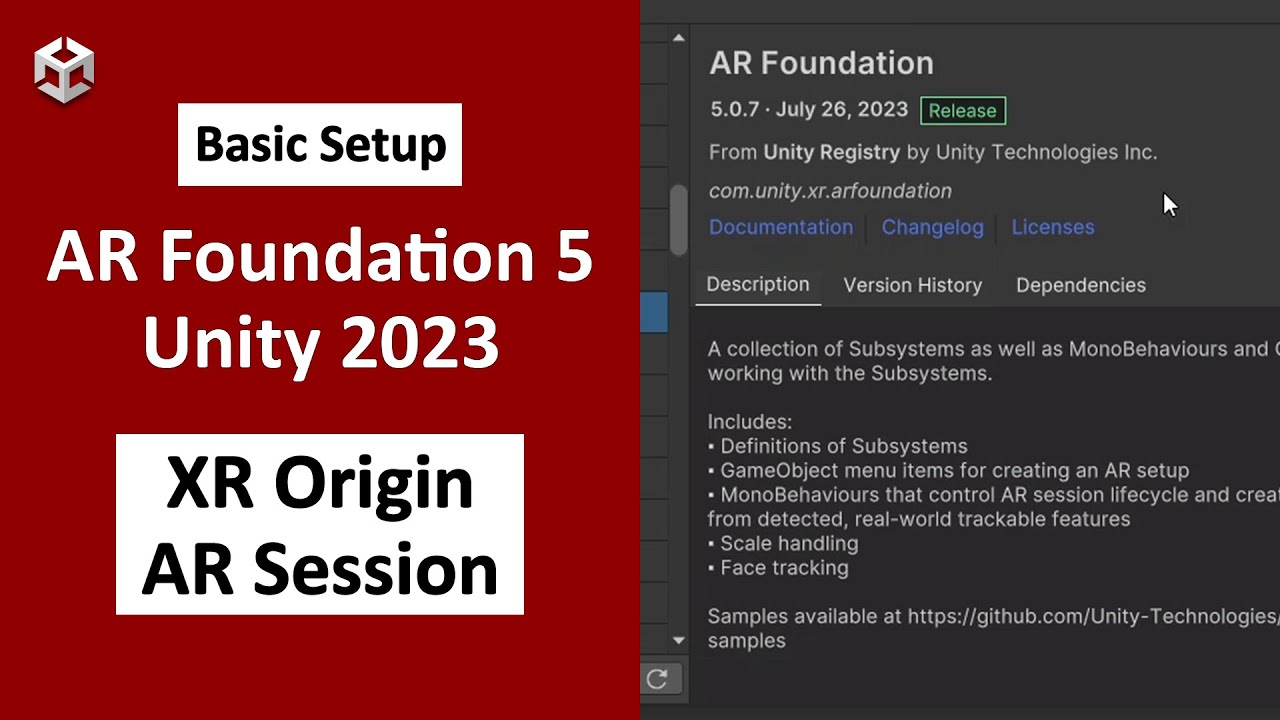 Basic Setup for AR Foundation 5 using Unity 2023 with XR Origin & AR Session - Beginner Tutorial