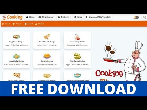 [FREE] COOKING – RECIPE & FOOD BLOGGER TEMPLATES