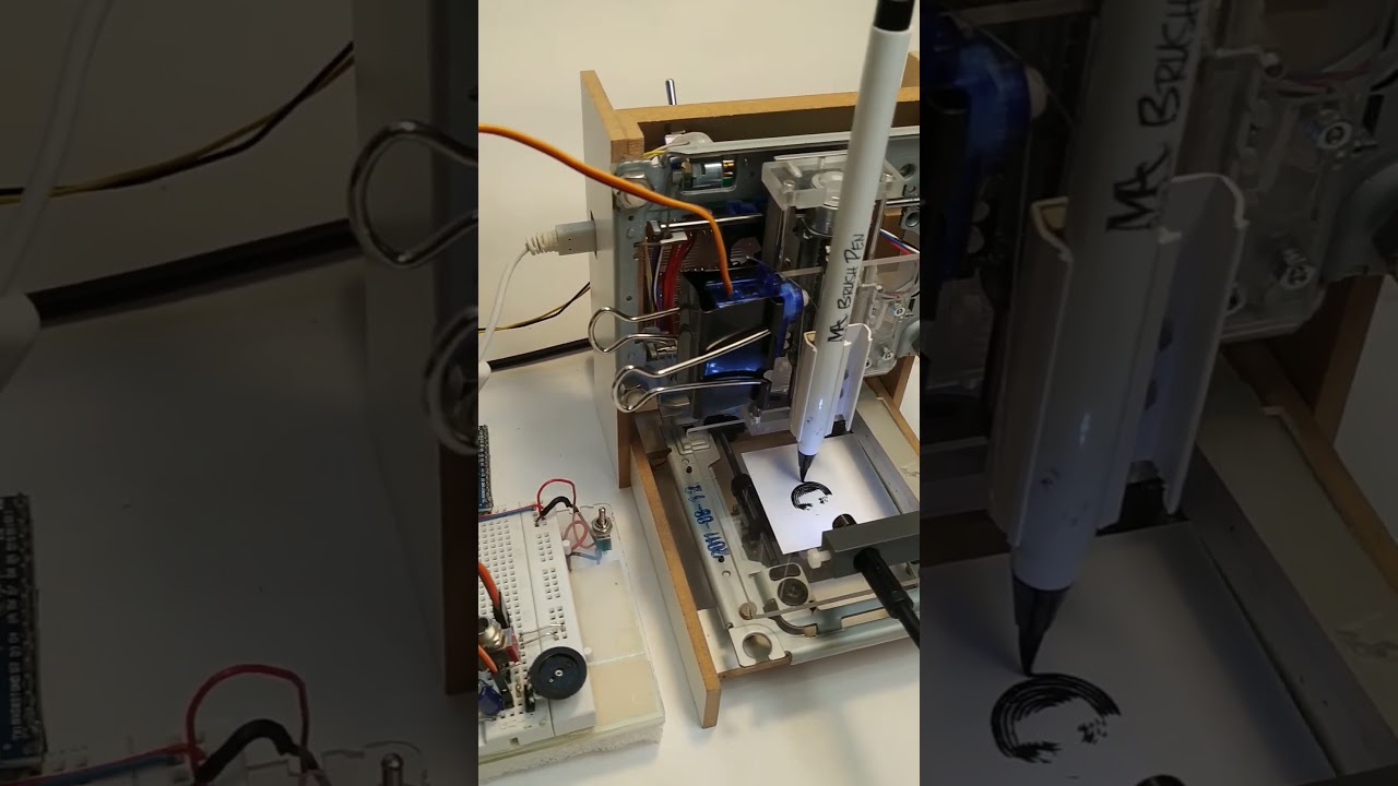 Adjusting pen-width via spindle PWM value in grbl laser-mode #grbl #plotter #penplotter