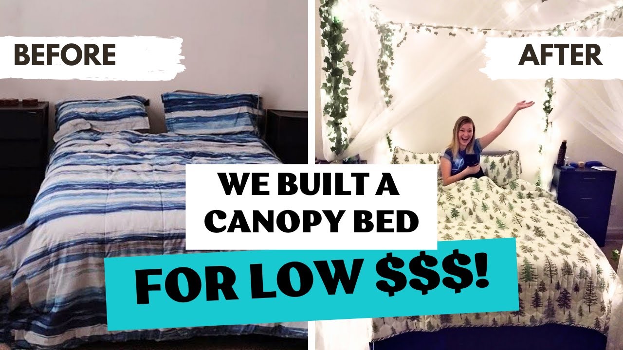 We Built A Forest Canopy Bed For Low $$$!