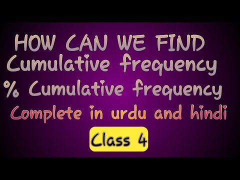 how to find cumulative frequency and % c.f |statistic | In hindi and urdu class 4