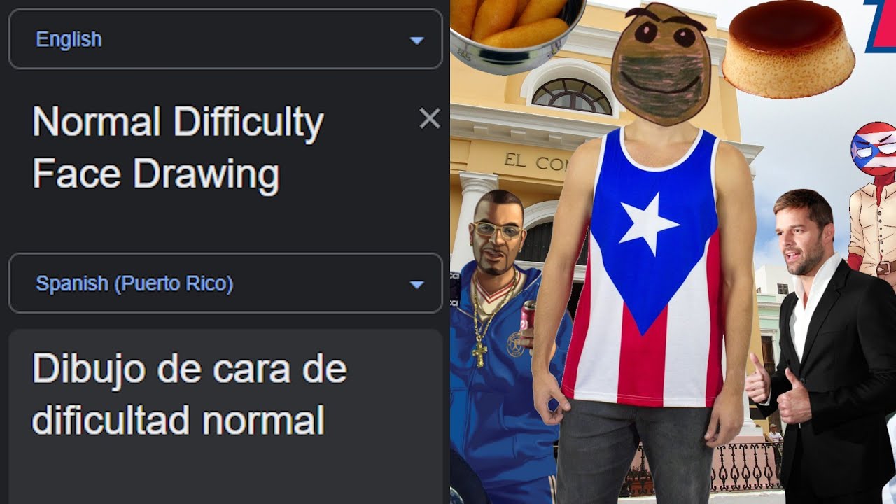 Normal Difficulty Face Drawing in different languages meme