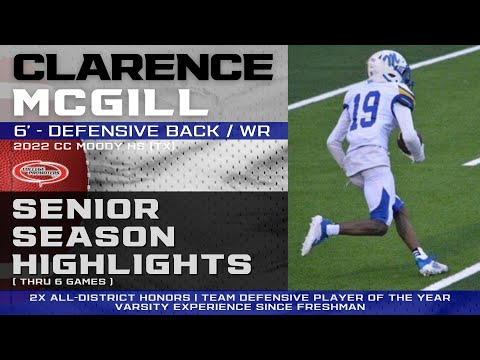 2022 Clarence McGill | 6' - DB/WR | Senior Highlights (6 Games)