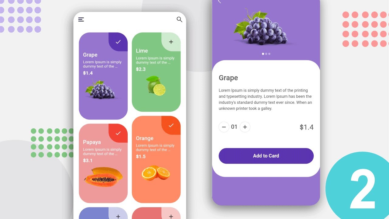 Flutter UI - Fruit Shop App - Speed Code - Part 2