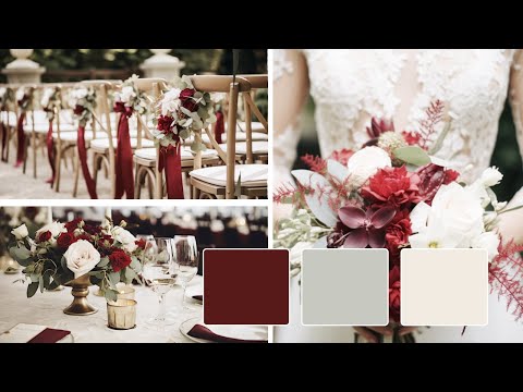 Wedding Palette - Burgundy, Gray and Cream ✨ | 2024 Wedding Decor & Ideas