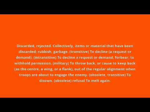 what is the meaning of refuse