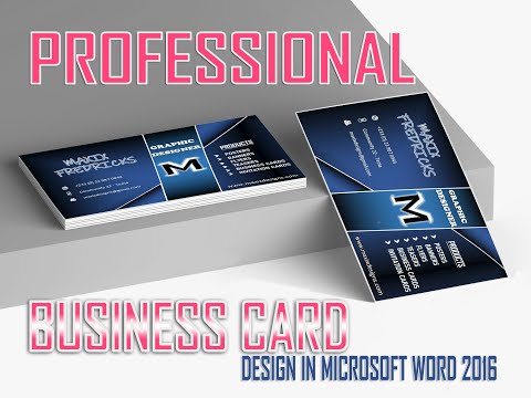 Design a Professional Business Card in MS Word 2016