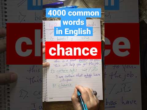 4000 common words in English #chance