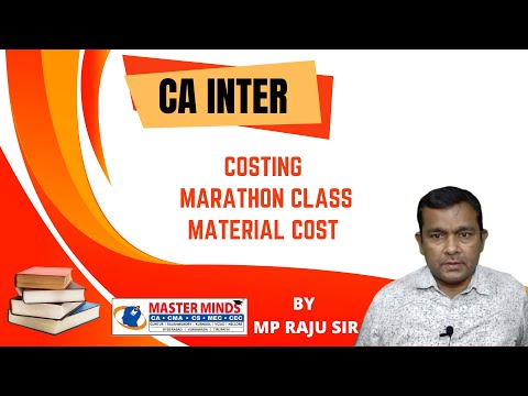 CA Inter | Cost Accounting | Marathon Class | Material Cost