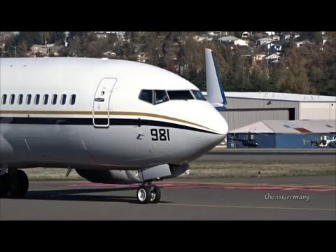 U.S. Navy Boeing 737-700C C-40A Clipper Test Flight TakeOff