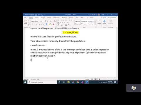 simple linear regression model in Urdu