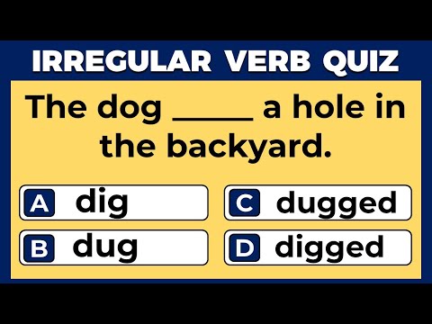 Can You Score 25/25 On This Quiz? 90% CANNOT! Irregular Verbs Quiz #4